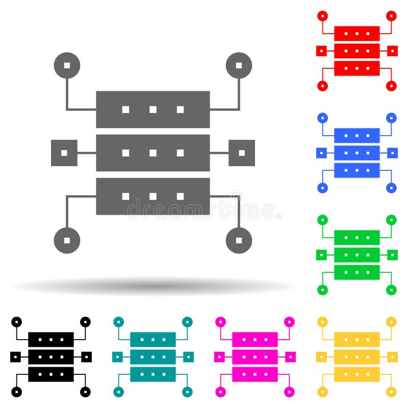 Data Structure Multi Color Style Icon. Simple Glyph, Flat Vector of Web ...