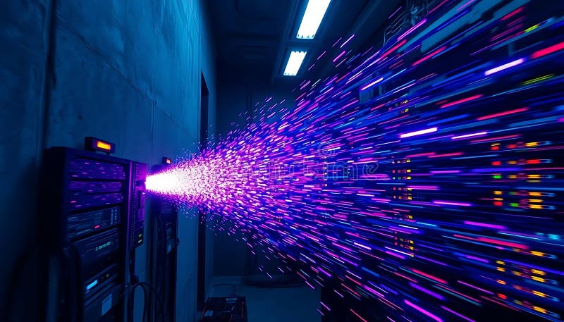 Data Surge: Digital Energy Unleashed Stock Photo - Image of technology ...