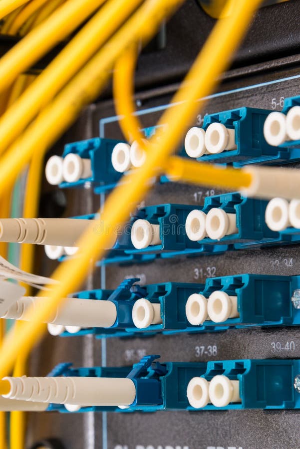 Data Switch and Optical Cables Stock Photo - Image of digital ...