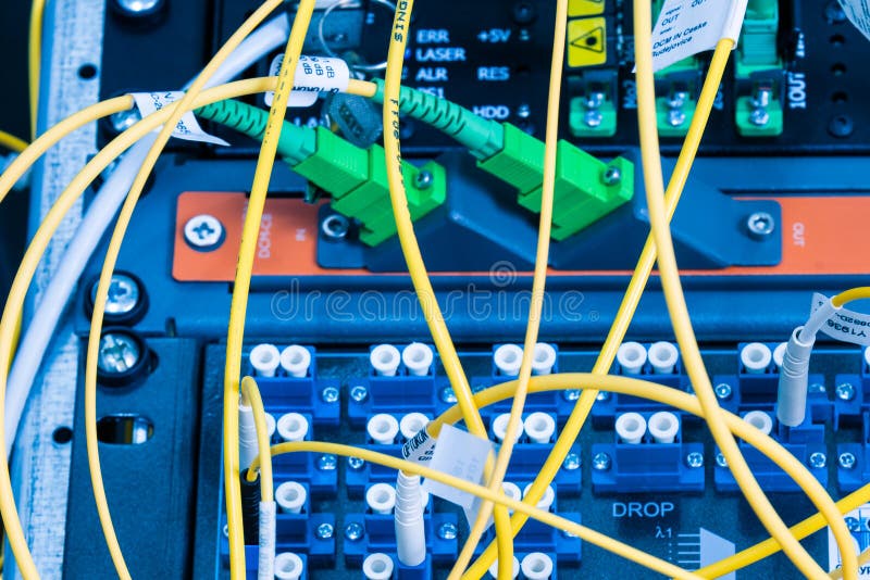 Data Switch and Optical Cables Stock Photo - Image of internet, data ...