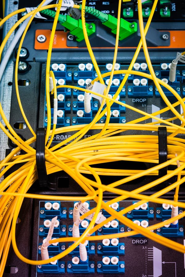 Data Switch and Optical Cables Stock Image - Image of infrastructure ...