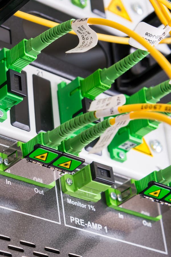 Data Switch and Optical Cables Stock Photo - Image of industry, fiber ...