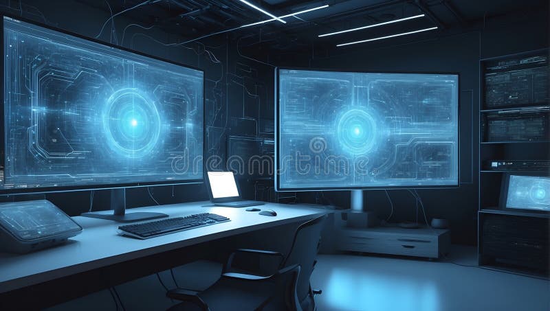 Data Symphony: a Smart Display S Dance of Technology. AI Generate Stock ...