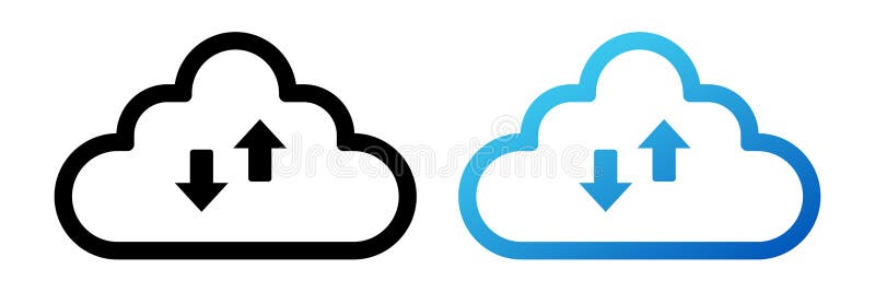 Data Sync Cloud Shape Icon. Information Exchange Logo Stock Vector ...