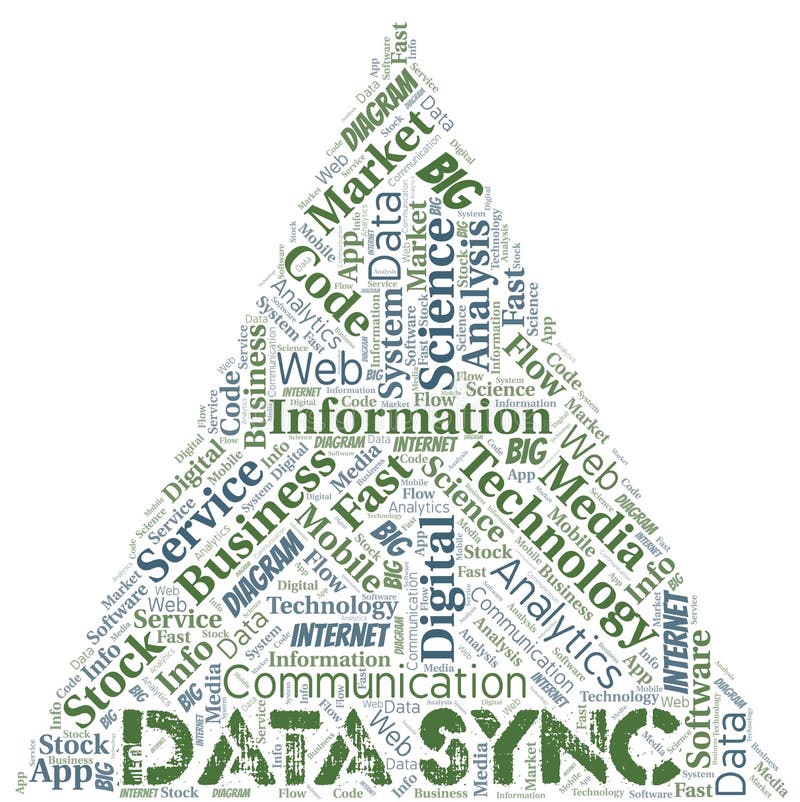 Data Sync Vector Word Cloud, Made with Text only. Stock Illustration ... Data Sync Vector Word Cloud, Made with Text only. Stock Illustration ...