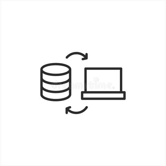 Data Synchronization Icon stock vector. Illustration of icon - 316694810