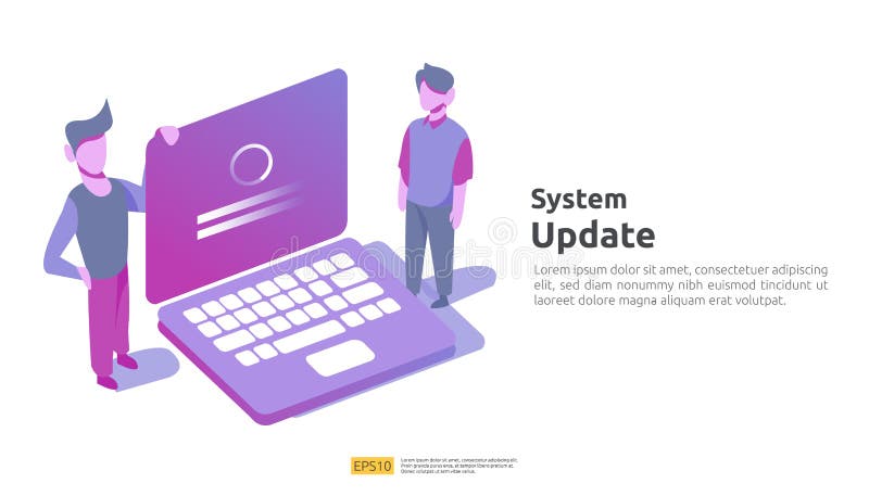 Update Progress Concept Of Operation System Data Synchronize Process And Installation Program