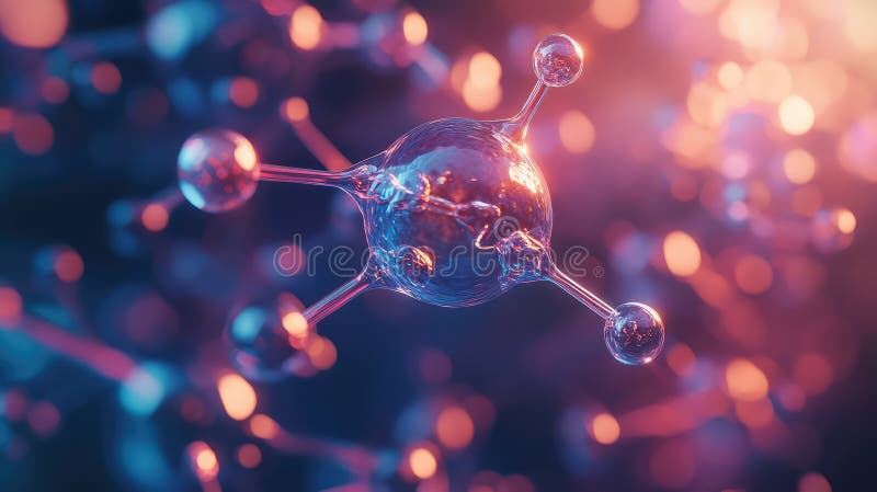 Data syncing molecule stock illustration. Illustration of ...