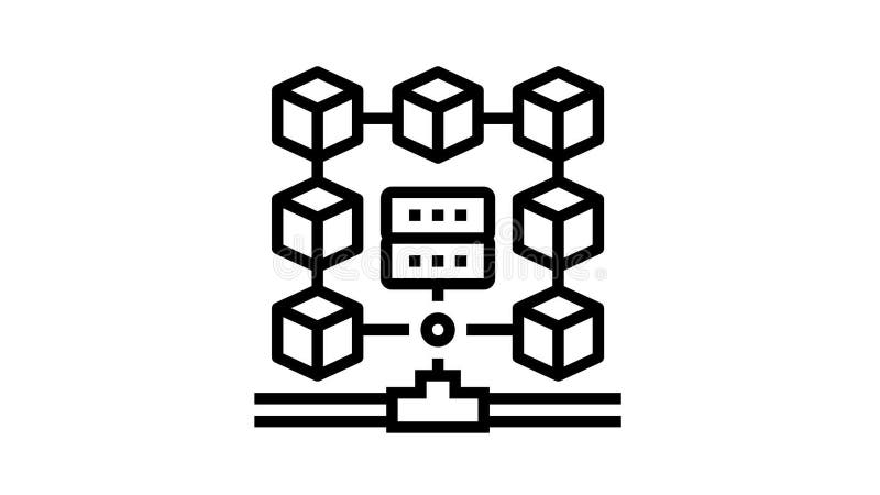Integration System Line Icon Animation Stock Video - Video of symbol ...