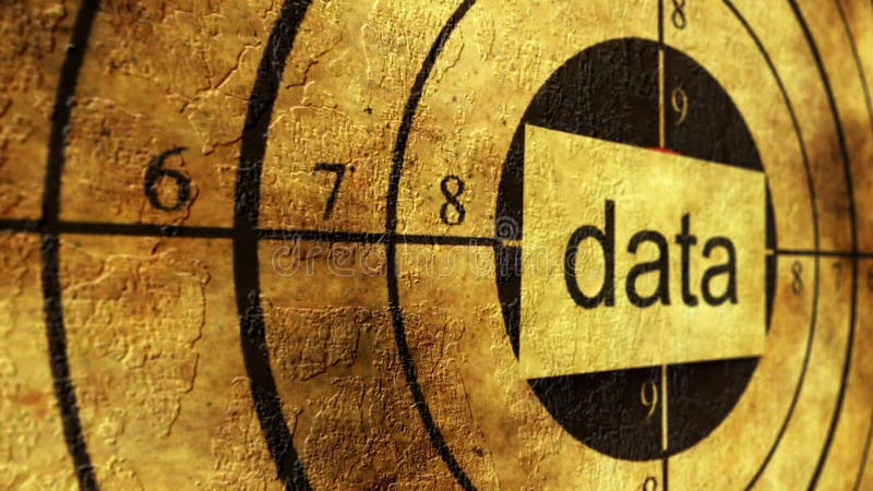 Data target grunge concept stock footage. Video of statistics - 195020498