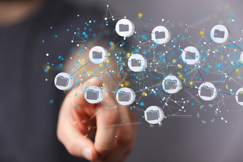 Data Team Hierarchy Connection Group Digital Stock Image - Image of ...