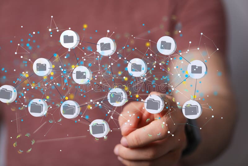 Data Team Hierarchy Connection Group Digital Stock Image - Image of ...