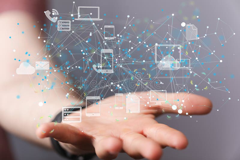 Data Team Hierarchy Connection Group Digital Stock Image - Image of ...