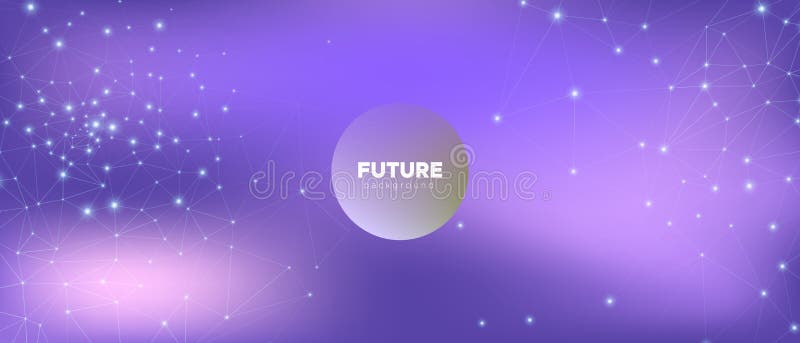Data Tech Concept. Violet Science Visualization Stock Vector ...