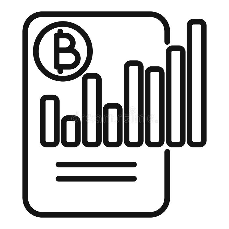 Data Tech System Icon Outline Vector. Bitcoin Monetary Stock Photo ...