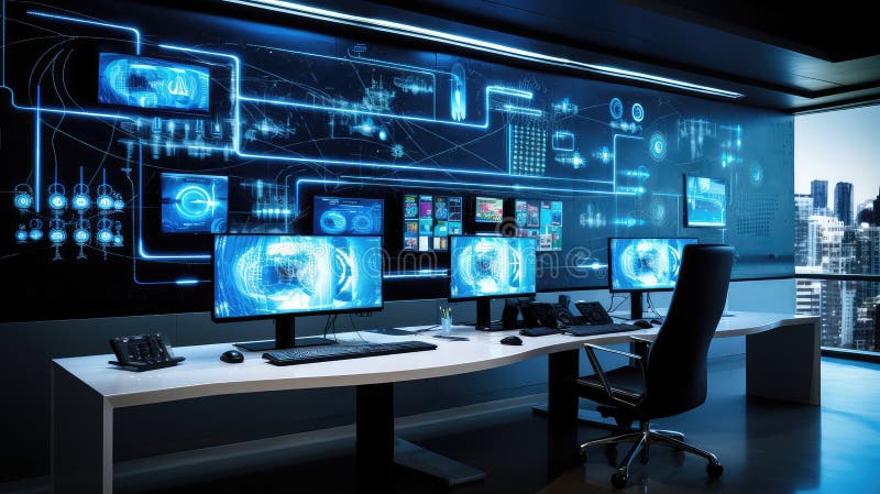 Data tech wall stock illustration. Illustration of smautomation - 361699143