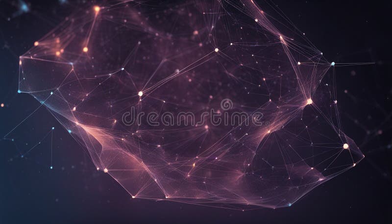 Data Technology Abstract Futuristic Illustration . Low Poly Shape with ...