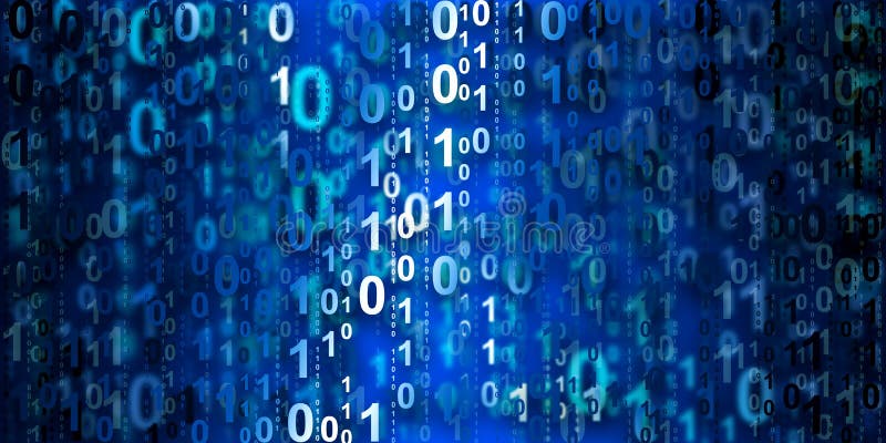 Data Technology Background. Big Data Visualization. Flow of Data. Binary Code Stock Illustration ...