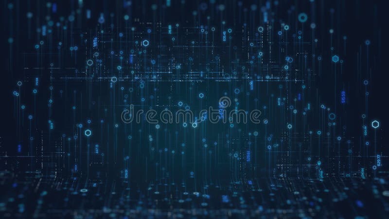 Data Technology Background, Code Hexagon Digital Grid Line Rise Up ...