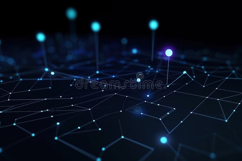 Data Technology Background Connecting with Dotsand Line Created with ...