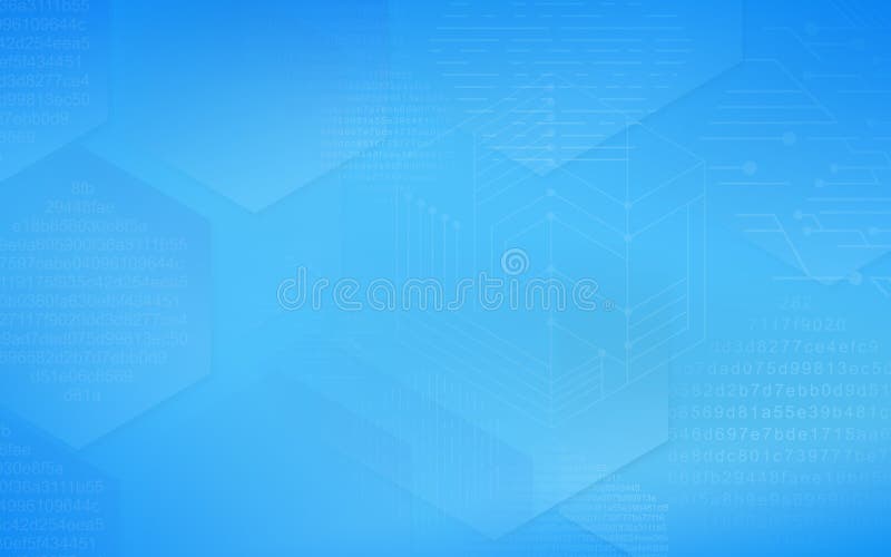 Data Technology Blue Background - Graphic Elements and Numbers Combined ...