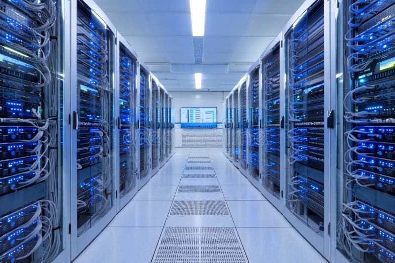 Data Technology Center Server Racks Stock Illustration - Illustration ...