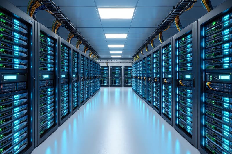 Data Technology Center Server Racks Stock Photo - Image of large ...