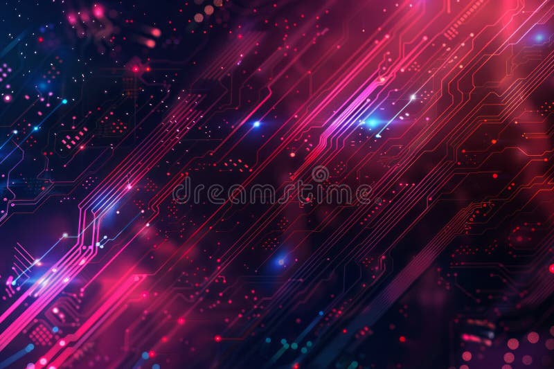 Data Technology Cpu Background Platinum Elements Pink Neon Illustration ...