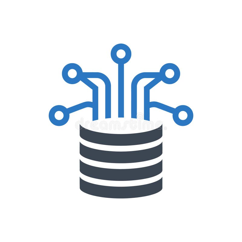 Data Technology Storage Icon Stock Vector - Illustration of database ...