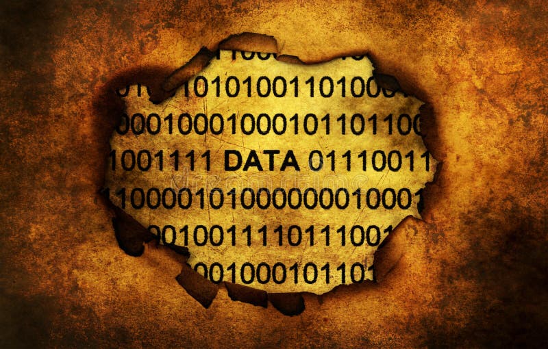 Data Text on Paper Hole Grunge Concept Stock Image - Image of graphic ...