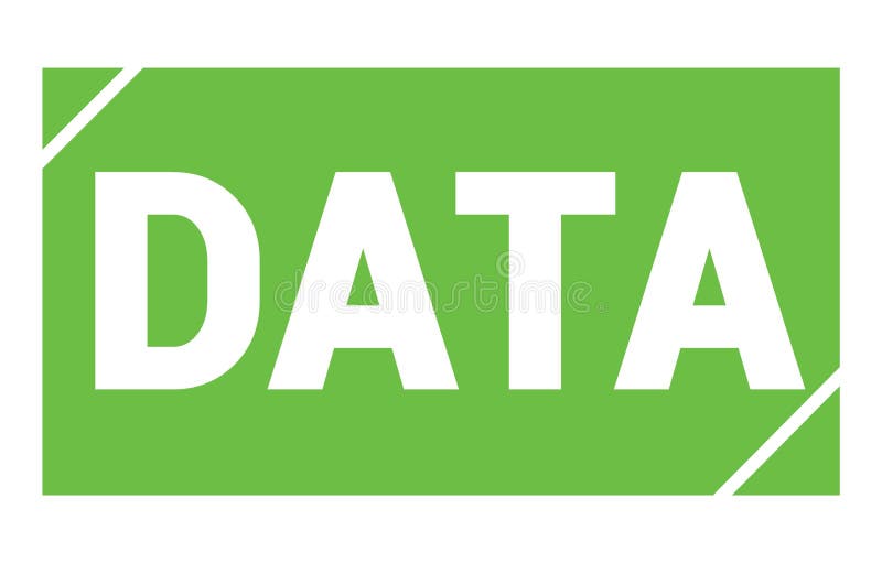 DATA Text Written on Green Stamp Sign Stock Illustration - Illustration ...