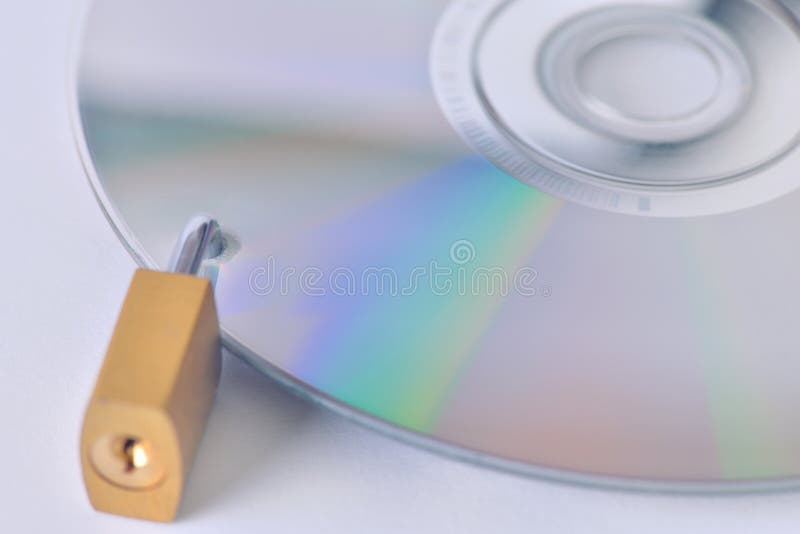 Data Theft Protection, CD Encryption Lock Concept Stock Image - Image ...