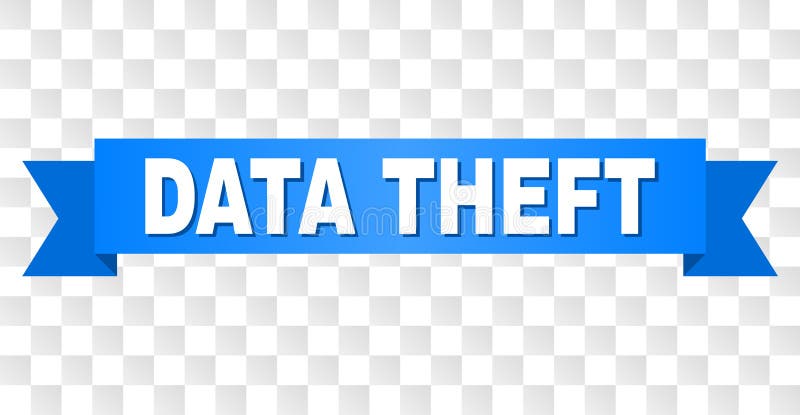 Blue Ribbon with DATA THEFT Caption Stock Vector - Illustration of ...