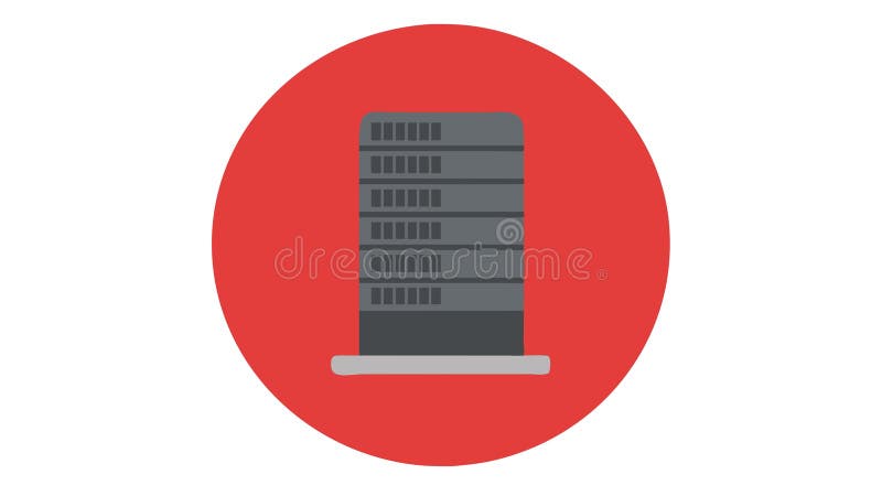 Data Tower Circuitry. Information Hub Icon, Vector Design Generative AI ...