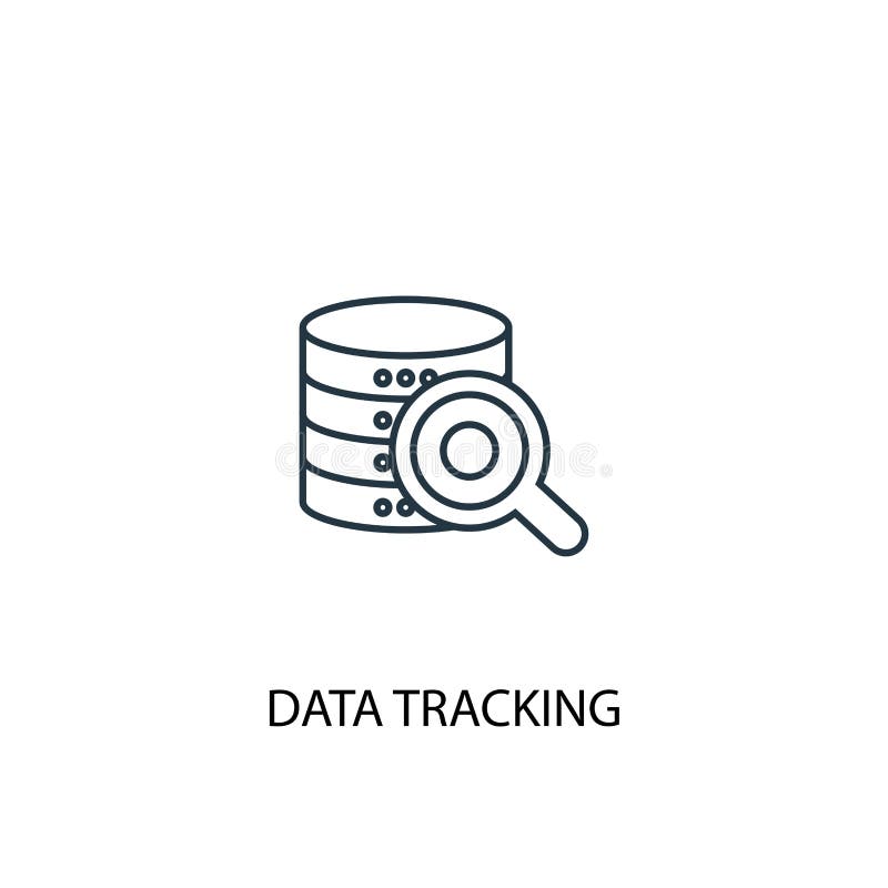 Data Tracking Vector Icon Sign Symbol Stock Vector - Illustration of ...