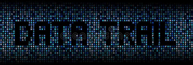 Data Trail Text on Hex Illustration Stock Illustration - Illustration ...