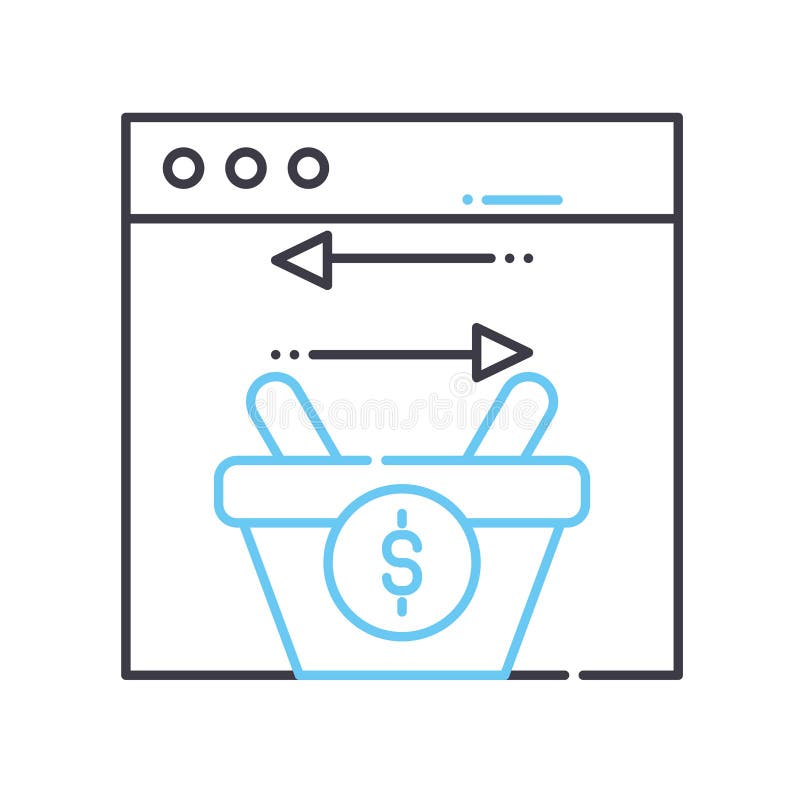 Data Transaction Line Icon, Outline Symbol, Vector Illustration ... Data Transaction Line Icon, Outline Symbol, Vector Illustration ...