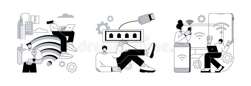 Data Transfer Abstract Concept Vector Illustrations. Stock Vector ...