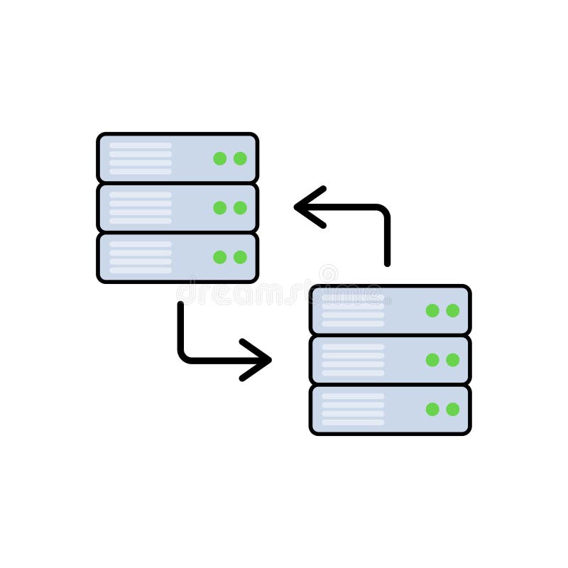 Data Transfer Flat Vector Icon Sign Symbol Stock Vector - Illustration ...
