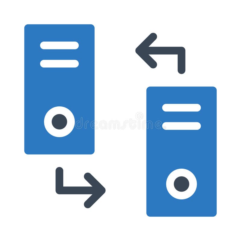 Data Transfer Glyph Color Icon Stock Illustration - Illustration of ...