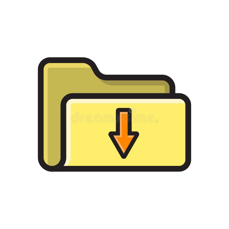 Data Transfer Icon for Digital Download Folders Stock Vector ...