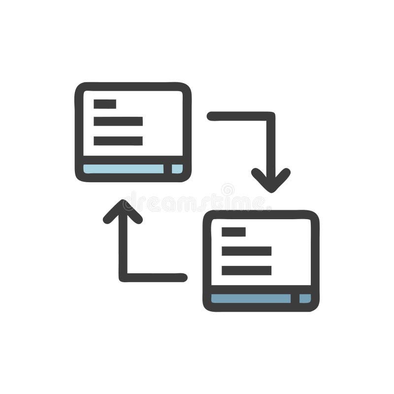 Data Transfer Icon for Efficient Processes Stock Illustration ...