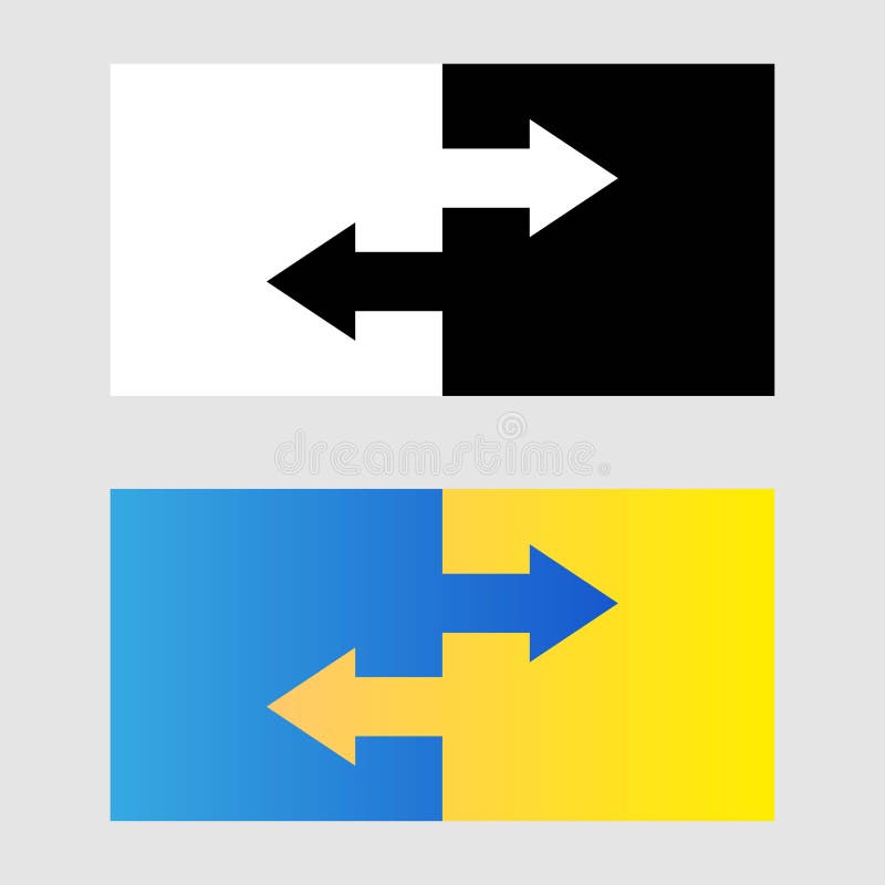 Data Transfer Icon Logo. Two Transfer Arrows. Black and White and ...