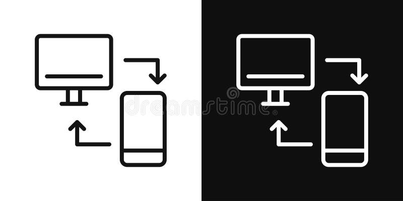 Data Transfer Icon Set. Data Migration Vector Symbol in Black Filled ...