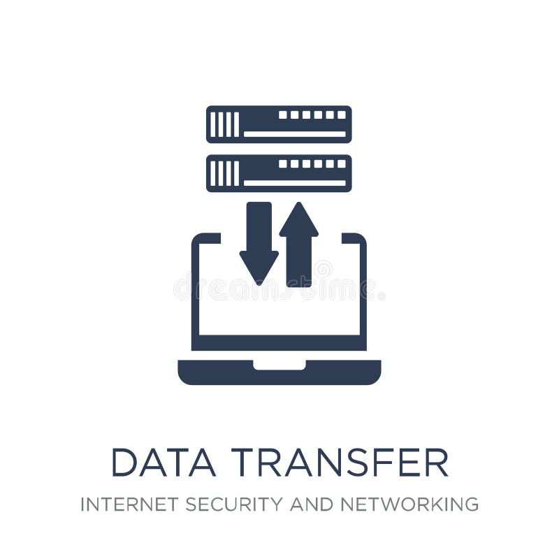 Data Transfer Icon. Trendy Flat Vector Data Transfer Icon on White ...