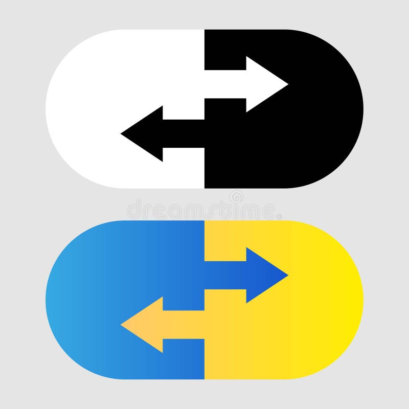 Data Transfer Logos Set. Two Transfer Arrows in Oval, Kube, Capsule ...