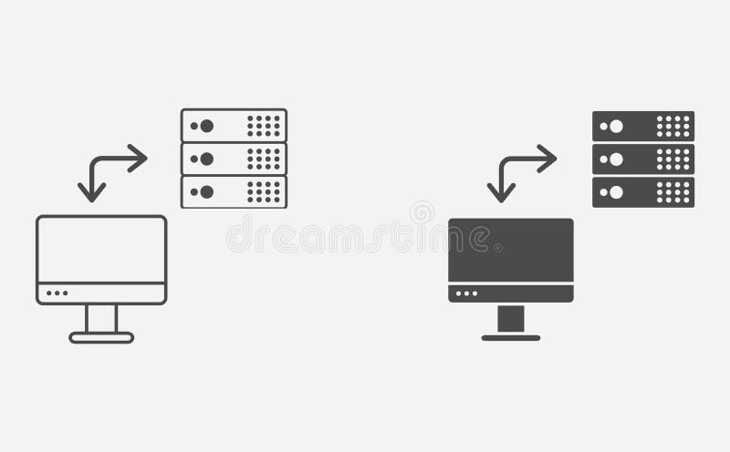 Data Transfer Outline and Filled Vector Icon Sign Symbol Stock Vector ...