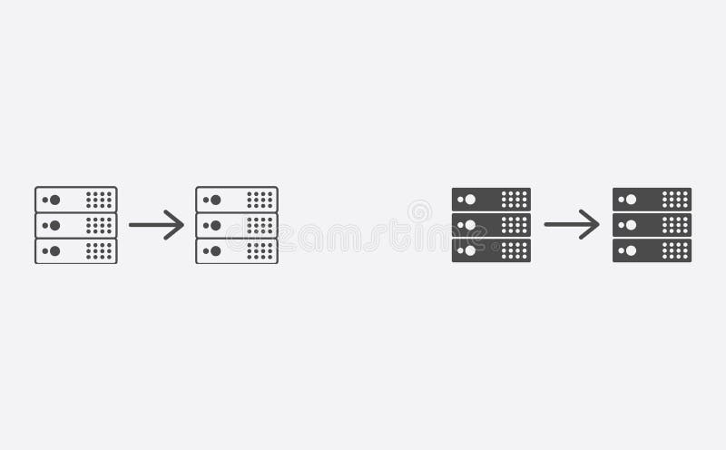 Data Transfer Outline and Filled Vector Icon Sign Symbol Stock Vector ...