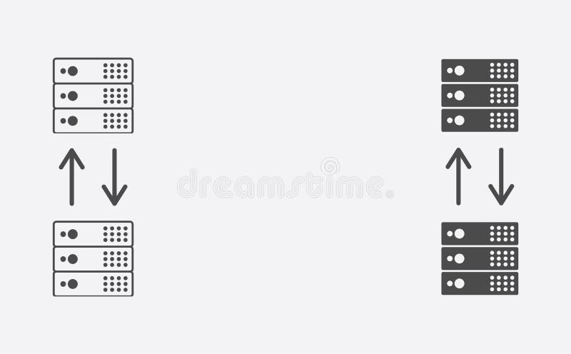 Data Transfer Outline and Filled Vector Icon Sign Symbol Stock Vector ...