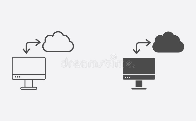 Data Transfer Outline and Filled Vector Icon Sign Symbol Stock Vector ...